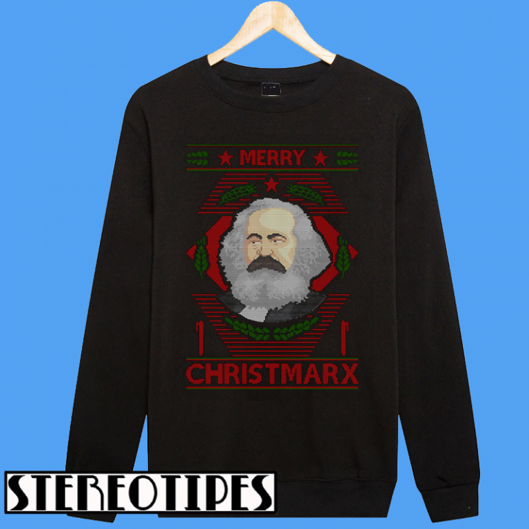 Christmas Karl Marx merry Christmarx Sweatshirt - stereotipes
