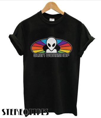 Retro Style Alien Workshop Spectrum Skateboarding T shirt - stereotipes