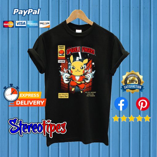 Sparkle Fingers Shazam Pokemon Pikachu T shirt - stereotipes